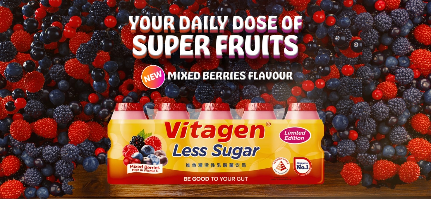 Your daily dose of super fruits - Mixed berries flavour | Vitagen